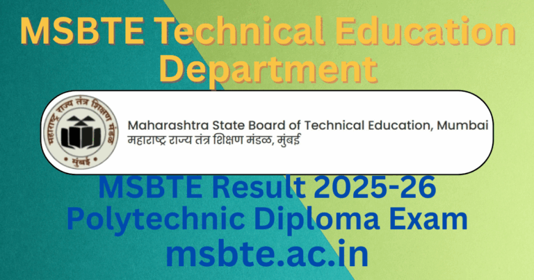 MSBTE Diploma Result 2026, Out Marks @msbte.ac.in, Semester Wise