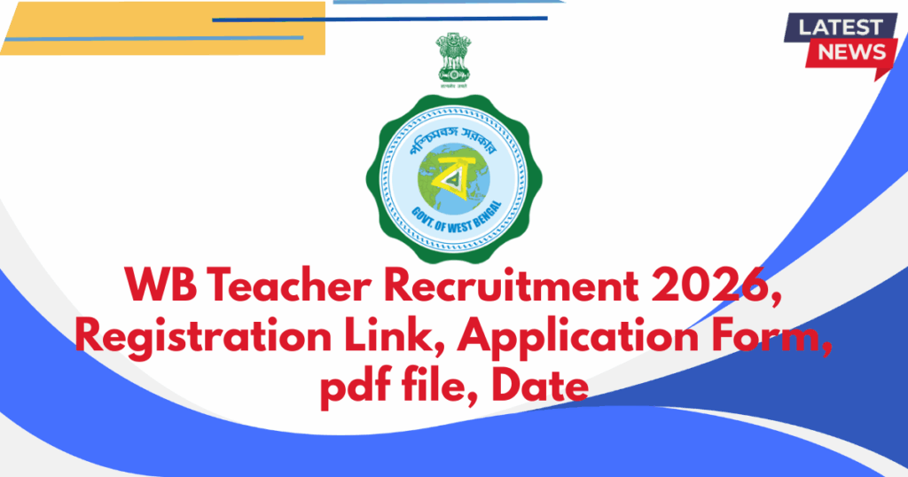 WB Teacher Recruitment 2026, Registration Link, Application Form, pdf ...